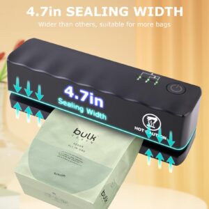 lazycozy® Mini Bag Sealer, Rechargeable Chip Bag Sealer with 5 Heating Levels, Portable Package Resealer for Snack Bags