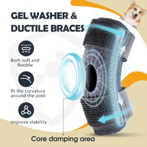 Adjustable Dog Leg Braces for Joint Support and Injury Recovery - Premium Material, Comfortable Fit, Durable Design - Ideal for Active Dogs, Large Breeds, and Elderly Pets (M-1 Pair)