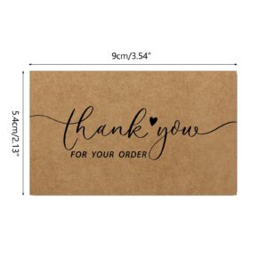 YPBEW Set Of 50 Thank You Cards Elegant Blank Inside For Order Business Cards Small Gift Cards For Shop Keeper