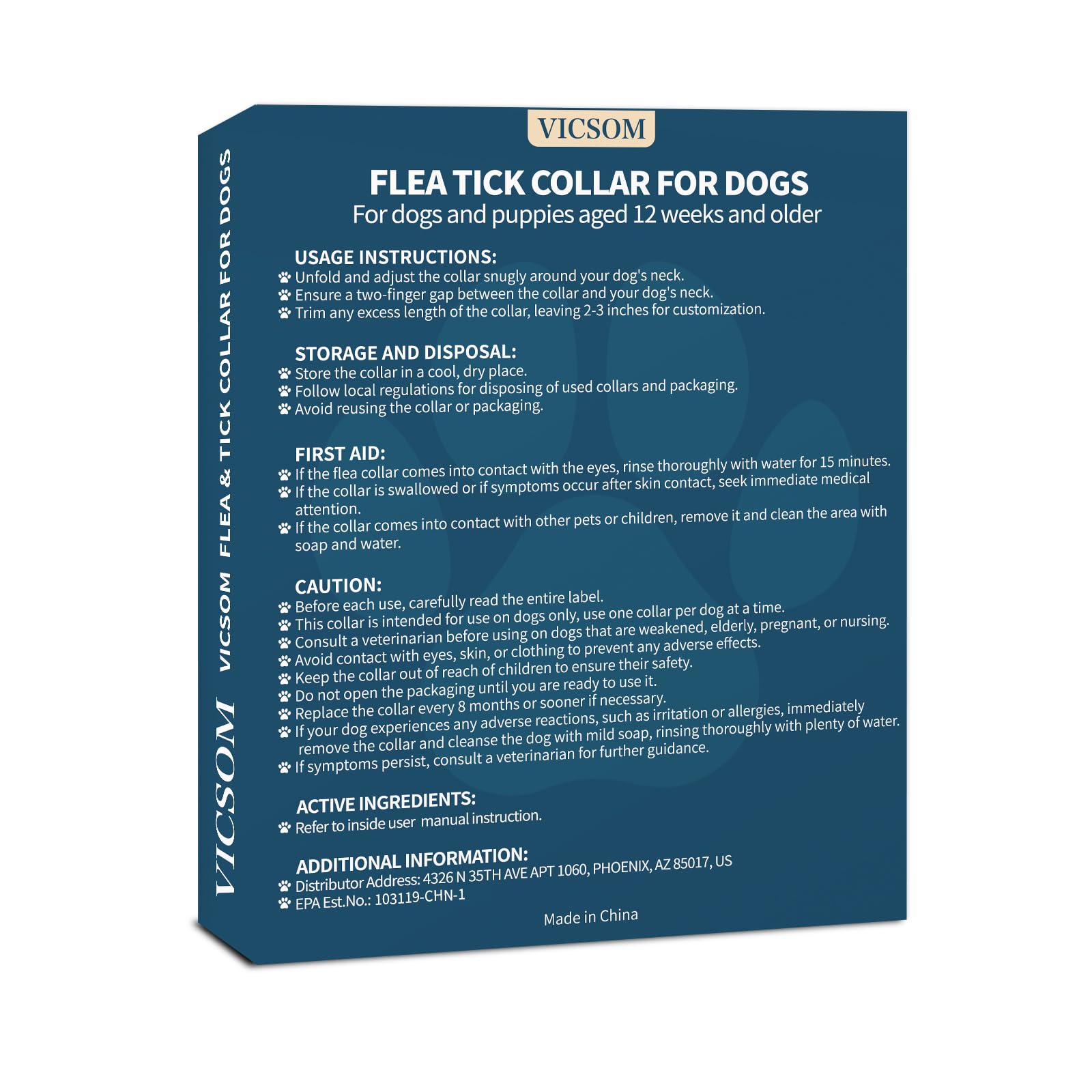 Flea Collar for Dogs, 4 Pack Dog Flea and Tick Collar 32 Months Flea and Tick Treatment Collar for Dog, Waterproof Adjustable Dog Flea and Tick Prevention for Small Medium Large Dog Puppy, Black