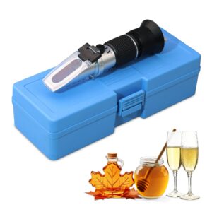 0-90% brix refractometer - portable refractometer handheld, sugar content meter for honey, fruit, maple syrup - accurate brix meter by purefiz