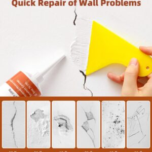 Spackle Wall Repair Kit,Drywall Repair Patch Kit,Simple Small Wall Hole Filler＆Efficient Crack Repair,2 Pack Wall Putty Paste,Plaster Ceiling Repair,Apartment Friendly.