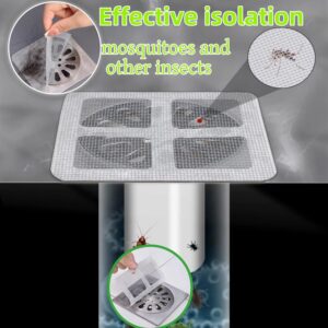 Disposable Hair Drain Stickers, Drain Mesh Strainer for Bathroom Laundry Bathtub Kitchen,for Human & Pet(50pcs)