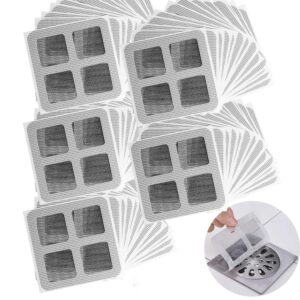 disposable hair drain stickers, drain mesh strainer for bathroom laundry bathtub kitchen,for human & pet(50pcs)