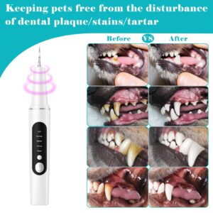 Joymiuz Plaque Remover for Teeth - 5 Modes Pet Ultrasonic Toothbrush Cleaner - Teeth Cleaning Kit for Tartar and Stains - Suitable for Dogs and Cats