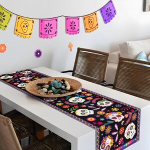 Dia De Los Muertos/Day of The Dead Decorations for Alter Table Runner Mexican Ofrenda Party Decor