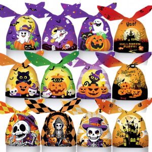 ftwonlive halloween treat bags (12 patterns with, 200 pieces), halloween candy bags for trick or treating, halloween candy bag party supplies: halloween candy bag