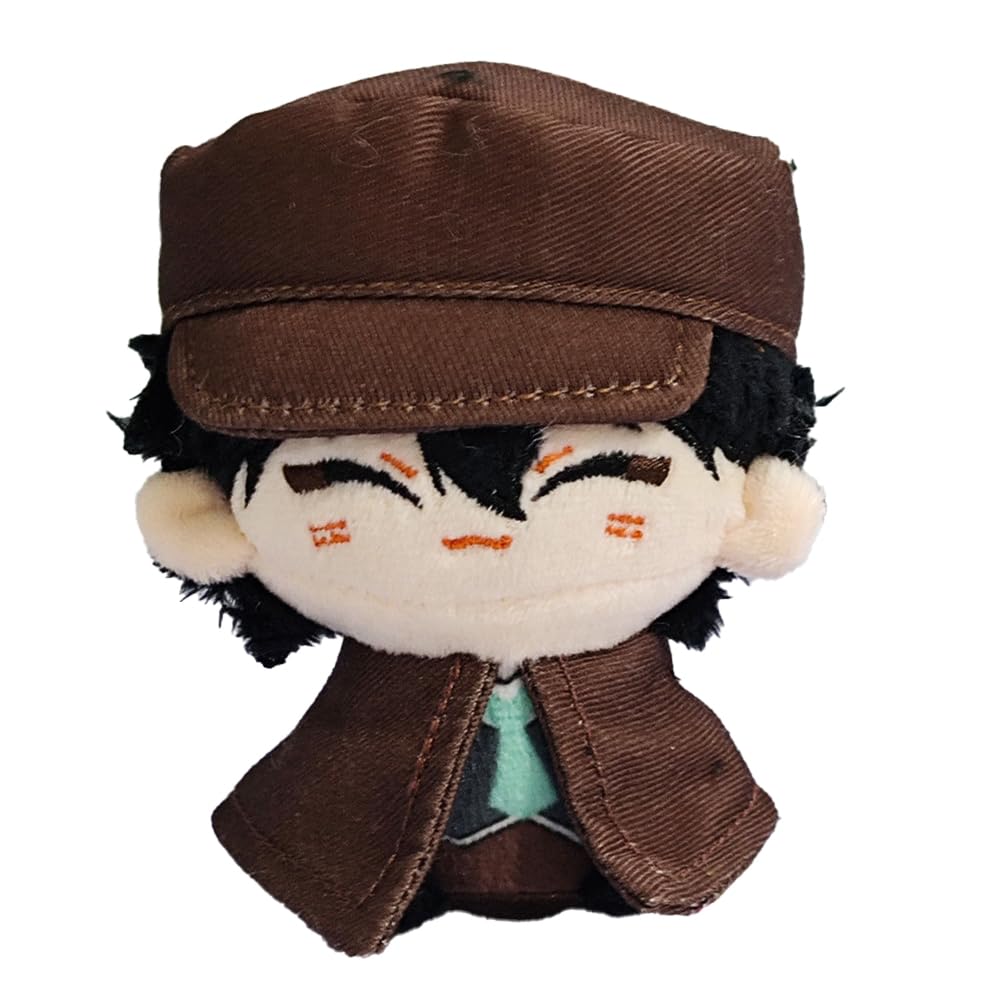 YLEAFUN Anime Plush Dazai Osamu Nakahara Chuuya Soft Figure Ranpo Edogawa Soft Stuffed Figure Cute Plush Pendant Bags Keychain Gifts 4.72inch