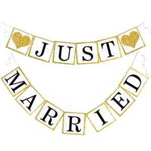 just married proposal banner marriage decorations paper garland wedding supplies engagement sign outdoor party photp prop rustic decorations 6ft