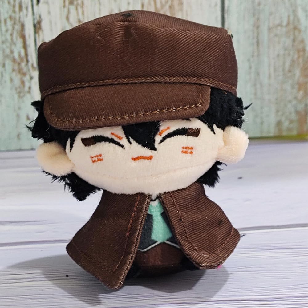 YLEAFUN Anime Plush Dazai Osamu Nakahara Chuuya Soft Figure Ranpo Edogawa Soft Stuffed Figure Cute Plush Pendant Bags Keychain Gifts 4.72inch