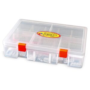 shiyijia plastic compartment organizer box with dividers adjustable storage clear container (400, grams)