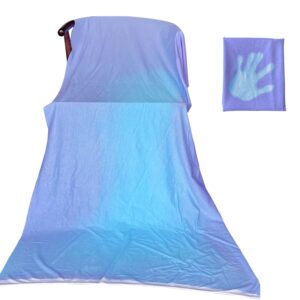 heat reactive fabric temperature-sensitive color-changing fabric thermochromic cloth，novel fabric for diy home and commercial application as garment craft curtain tablecloth (purple to blue)