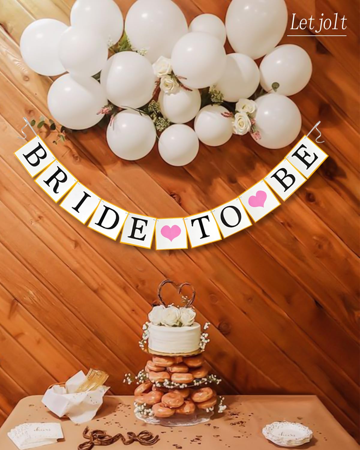 Bride Marriage Banner Decorations Paper Garland Wedding Proposal Supplies Engagement Sign Outdoor Party Photp Prop Rustic Decorations 6Ft