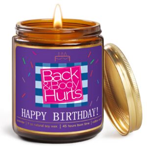 happy birthday candle gifts for women,unique best friend birthday gifts for her,sister,funny birthday gifts for men,mom,dad,bestie birthday present,16 18 21 30 40 50 60 bithday gifts - purple