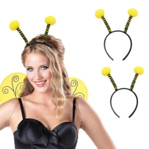 liatunou 2 pack bee tentacle headbands,cute bee headpiece antenna headband for women girls halloween christmas costume accessories