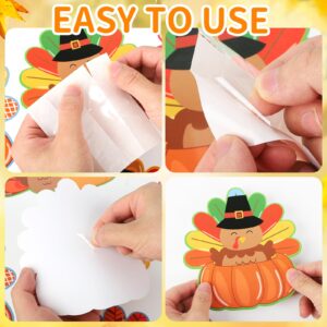 Thanksgiving Decorations 54 Pcs Turkey Cutouts Cartoon Turkey Paper Cutting Decor for Home Party School Bulletin Board Classroom Fall Theme Thanksgiving Party Supplies