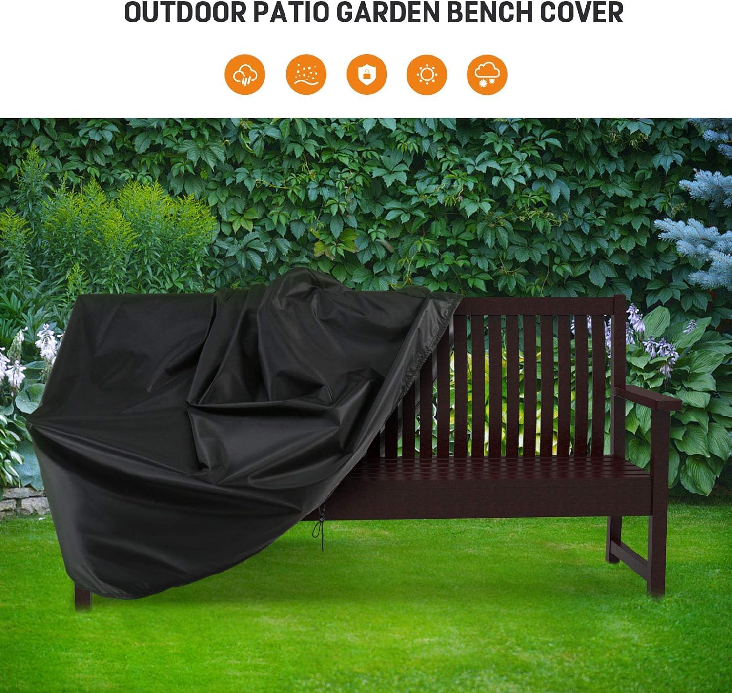 Outdoor Bench Cover,Patio Loveseat Cover Waterproof Patio Furniture Covers for Outdoor Park Loveseat,Sofa, Glider,Furniture Chair Cover,48" W x 29" D x 36" H