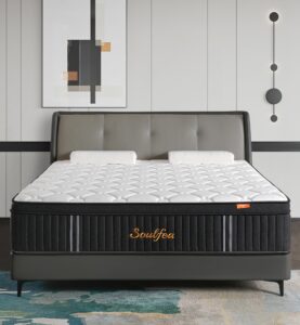 soulfea full size mattress,12 inch hybrid full mattress in a box with memory foam & individual pocket spring for edge support,pressure relief,medium firm,certipur-us.