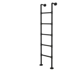 metal loft bed ladder wall mounted, attic stairs basement egress ladders, fire escape ladder for emergency home safety, space-saving climb ladders, loads 330lbs, 3.3ft-8ft(4.6ft/1.4m/55.2in)