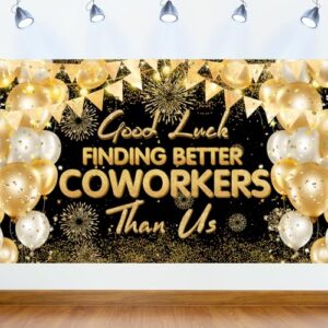 good luck finding better coworkers than us banner, colleague going away party decorations farewell decorations party good luck decorations, coworker leaving decorations goodbye party decorations