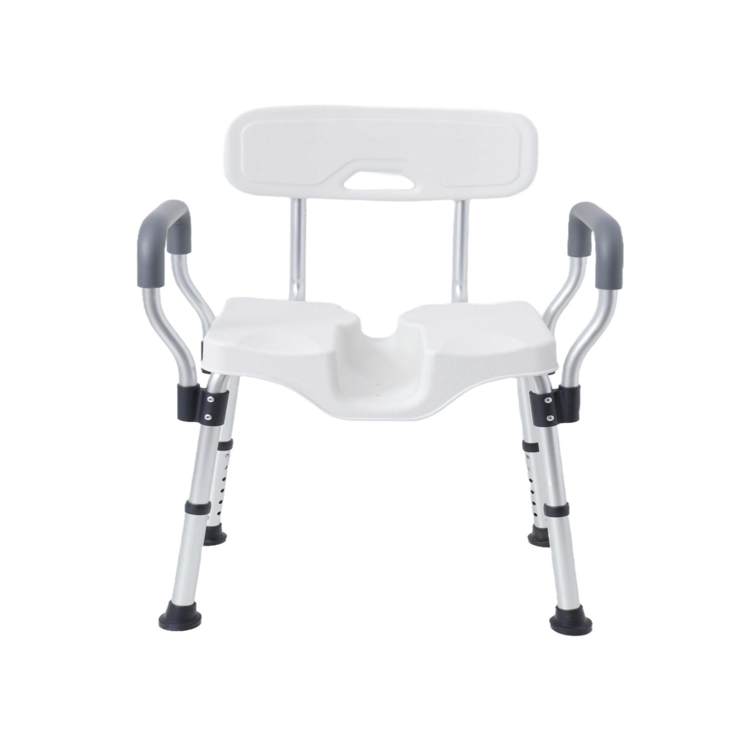 Urby Plus Size Shower Chair, Semi Pre-Assambled Extra Wide Shower Chair with Cutout Seat-U-Shape for Private Washing, Shower Chair for Elderly and Disabled, 150kg Capacity.