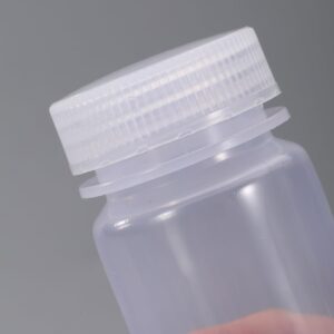 ASEVAT 20Pcs Clear Plastic Reagent Bottle, 4 oz Laboratory Grade Polypropylene Wide Mouth with Screw Cap, Water Sample Bottles for Classrooms or Storage at Home