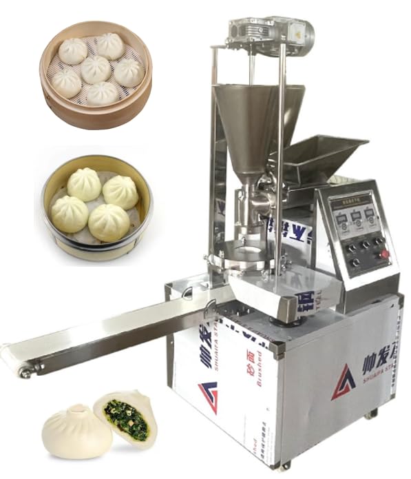 Koalalko Automatic Commercial Baozi Soup Dumpling Machine with 4 molds,Steamed Stuffed Bun Machine,Meat Pie Making Machine-3 Speed Can Be Adjustable,Food Grade Stainless Steel