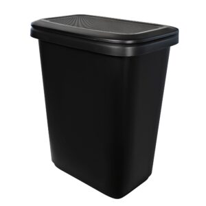 besczeph 20.4 gallon trash can, plastic dual function divided extra large kitchen trash can, black