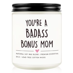 bonus mom gifts from daughter/son, mothers day gifts for mother-in-law, candle gift for stepmom, boyfriends mom, girlfriends mom, birthday christmas gifts for step mom, adopted mom, second mom