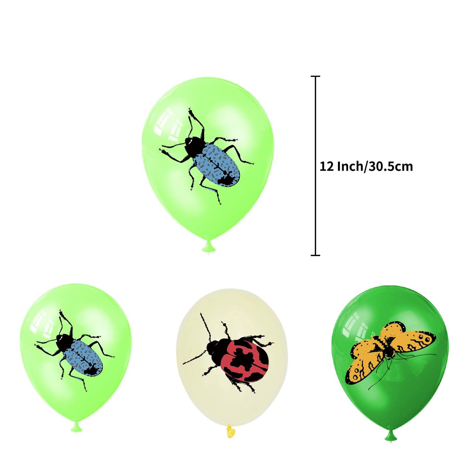 32 Pieces Bugs Party Supplies Includes Bugs Happy Birthday Banner Cake Topper Cupcake Toppers Balloons Insect Theme Party for Baby Shower Boys and Girls Birthday Decorations