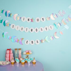 Friendship Bracelet Birthday Banner with Stars Moons Shape - Customizable Musical Birthday Bash Banner Bracelet Decor -Mermaid & Space Themed Parties, Gradient Colors