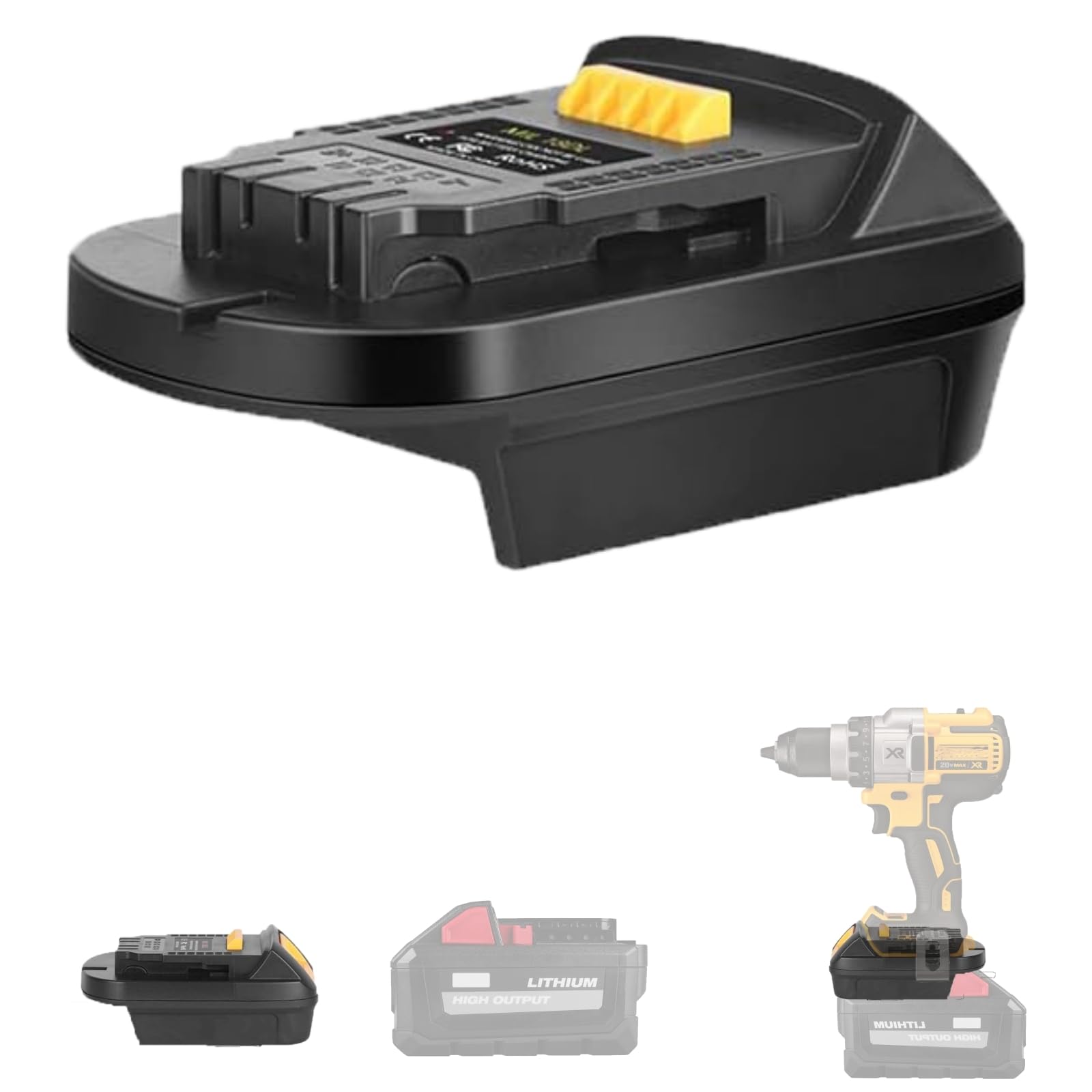 for Milwaukee Battery Adapter (for M18 Battery to for DeWalt 20V Tools)