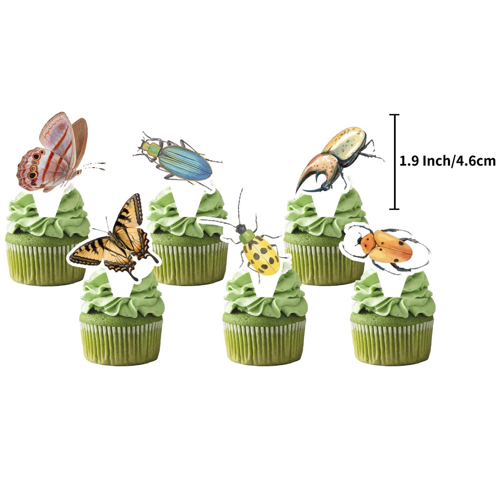 32 Pieces Bugs Party Supplies Includes Bugs Happy Birthday Banner Cake Topper Cupcake Toppers Balloons Insect Theme Party for Baby Shower Boys and Girls Birthday Decorations