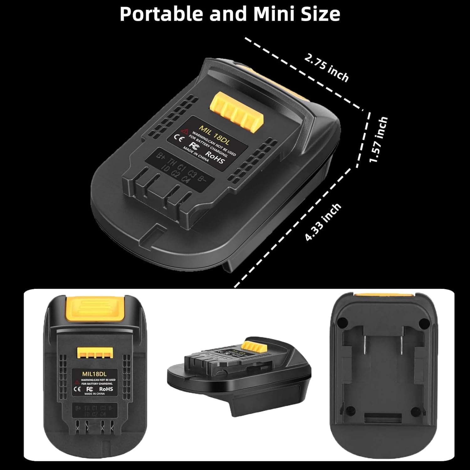 for Milwaukee Battery Adapter (for M18 Battery to for DeWalt 20V Tools)