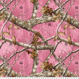 realtree edge® colors pink camouflage anti-pill fleece fabric by david textiles, 1.5-yard precuts, rti-a-0001-9a-1-fc