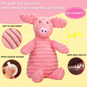 SOCOWVAKA Animal Series Plush Dog Toy Squeaky Dog Toys Dog Toys for Puppy Toys for Small Dogs and Medium Dogs (Crocodile Dog Moose)