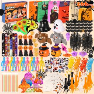 kenwqzi 266 pcs halloween party favors for kids, halloween toys bulk for kids,halloween goodie bag stuffers, halloween pinata stuffers,treasure box toys, carnival prizes, school classroom reward