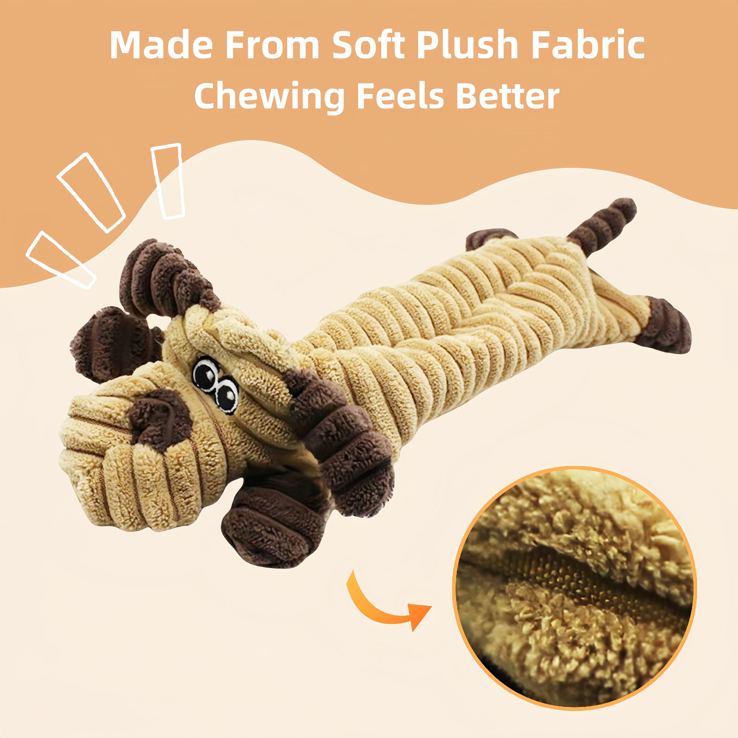 SOCOWVAKA 3PCS Country Animals Series Interactive Squeaky Dog Toy - Durable and Safe - Ideal for Puppies and Small Medium Dogs - No Stuffing, Easy to Clean, Promotes Dental Health - Lasting Playtime