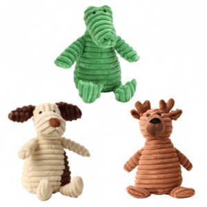 socowvaka animal series plush dog toy squeaky dog toys dog toys for puppy toys for small dogs and medium dogs (crocodile dog moose)