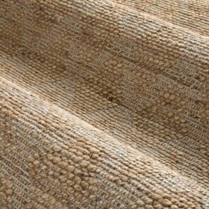 TOWN & COUNTRY TERRA Sol Interwoven Diamond Hand-Knotted Flatwoven 100% Natural Jute Runner Area Rug, Natural, 2'5"x7"