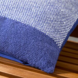 TOWN & COUNTRY TERRA Alara Indoor/Outdoor Decorative Pillow, 20"x20", Blue/Ivory