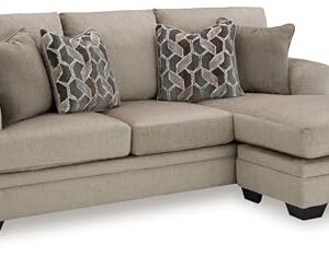 Signature Design by Ashley Stonemeade Casual Right-Arm Facing Sofa Chaise with 4 Toss Pillows, Light Brown