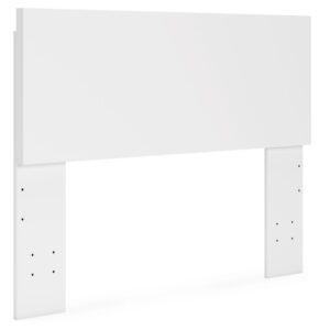 signature design by ashley onita contemporary adjustable height panel headboard for bedroom, full, white