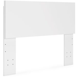 Signature Design by Ashley Onita Contemporary Adjustable Height Panel Headboard for Bedroom, Full, White