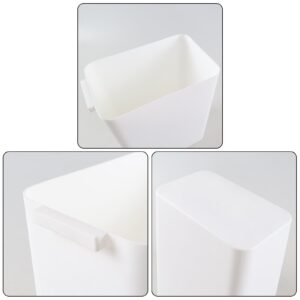 Lasbily 4.5 Gallon 3 Pack Plastic Rectangular Wastebasket, White Slim Trash Can