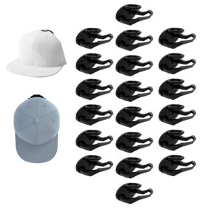 puiuisoul 20 pack adhesive hat hooks for wall, hat hangers for baseball caps, hat holder on wall, no drilling required wall mount hat rack, space-saving hat display and organizer