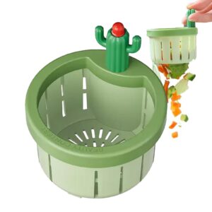 sink drain basket kitchen food cactus design sink drain basket corner strainer sink filter hanging filtering draining rack easy cleaning log-free kitchen sink drain stopper for bathtub, shower, green