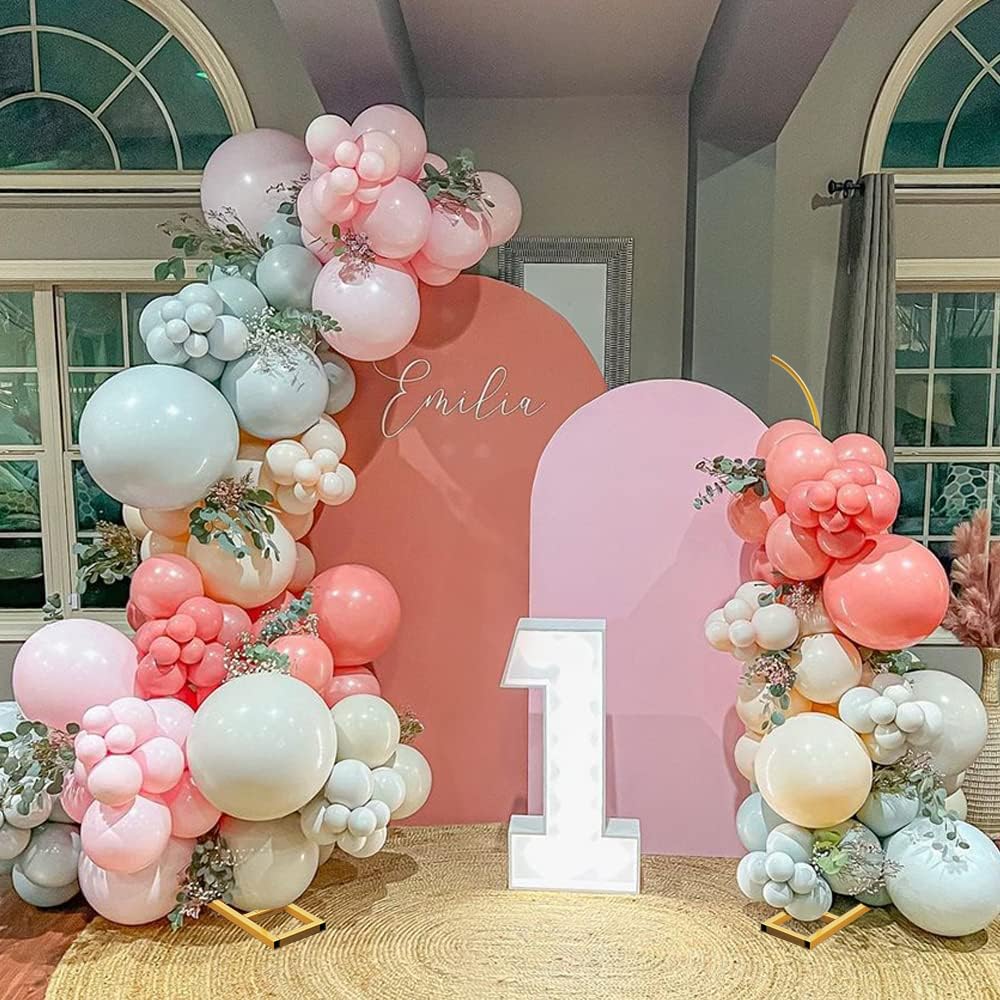 Balloon Arch Stand, Metal Balloon Arch Backdrop Stand Set of 2 Wedding Arch Stand Flower Arch Floral Arch Wedding Arches for Ceremony Wedding Birthday Anniversary Bridal Baby Shower Floral Stand