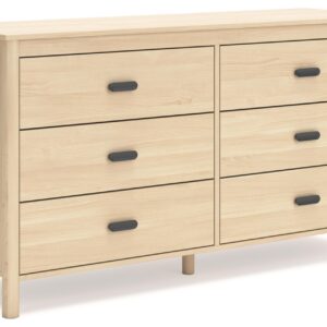 Signature Design by Ashley Cabinella Casual 6-Drawer Dresser with Safety Stop, Light Brown