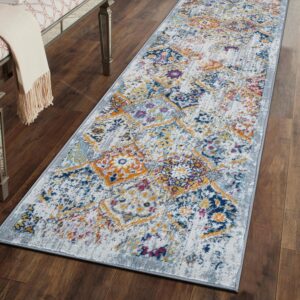 Rugshop Trellis Bordered Moroccan Runner Rug 2' x 7' Multi